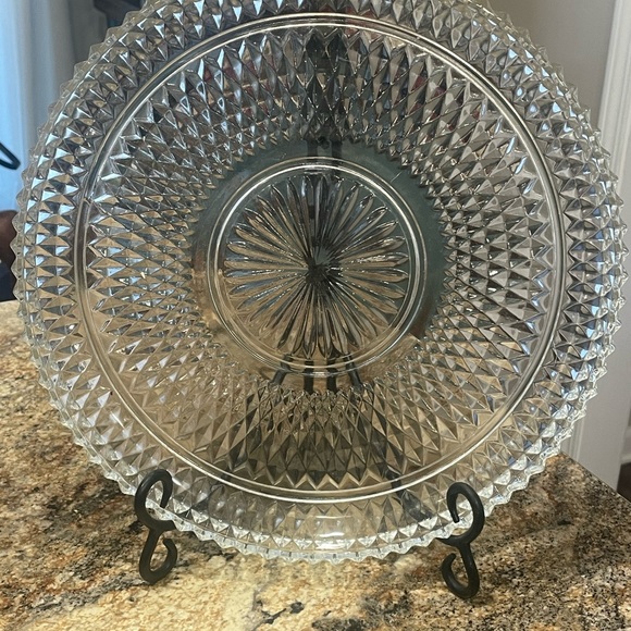Dining | Vintage Indiana Glass Diamond Point Serving Platter | Poshmark